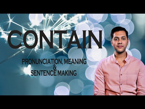 Contain - Meaning & Pronunciation Word World Audio Video Dictionary