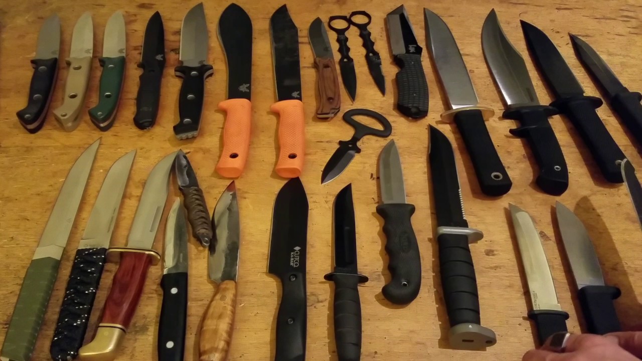 Knife collection Dec. 2016 fixed blades