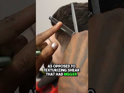 Using blending shears instead of texturizing shears @icuthair4fun #barbershops #tomb45