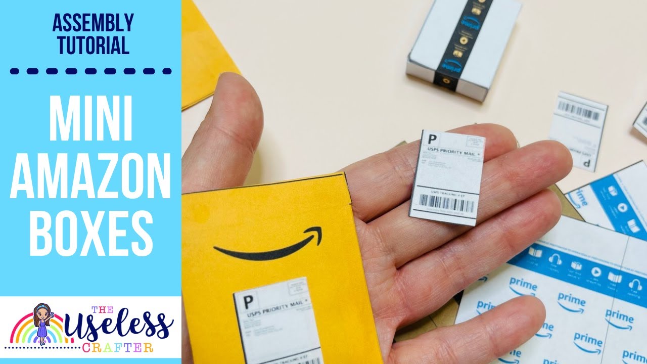 DIY Mini Amazon Boxes and Packages  Assembly Tutorial | Amazon Package Ornament  The Useless Crafter