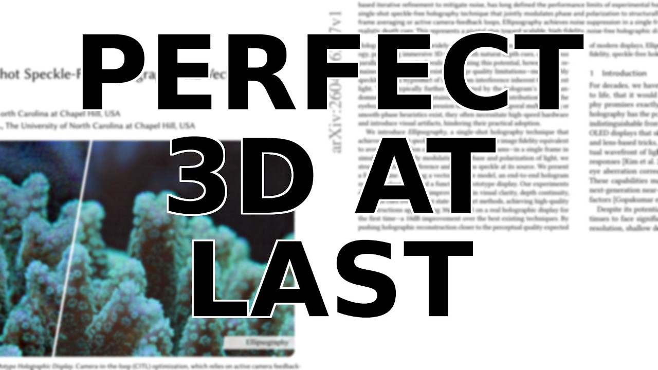 Scientists Just Solved the Biggest Problem with 3D Holograms!