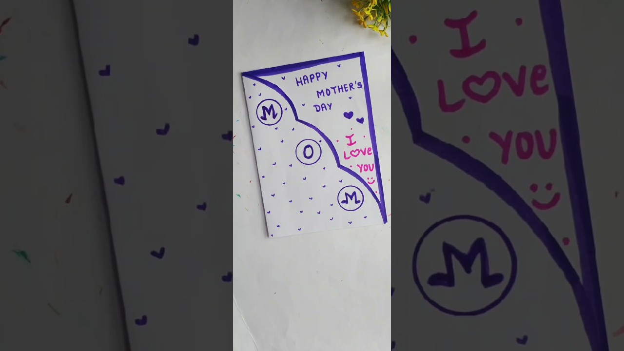 DIY Mother's Day card ❤️🥰 ~ happy mother's day #shorts #mothersday #viral #craft