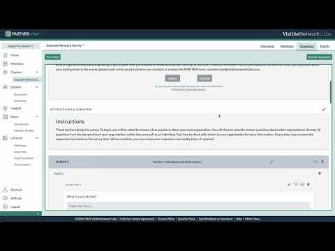 PARTNER CPRM Video Tutorial: Editing Your Network Survey