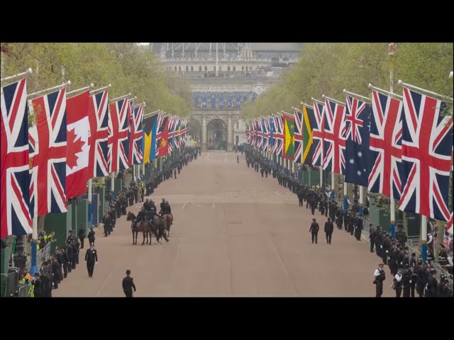 Crowds gather in London for moment in history as King Charles is crowned