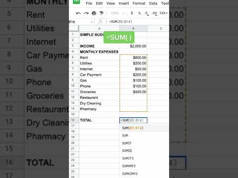How to budget in excel for beginners