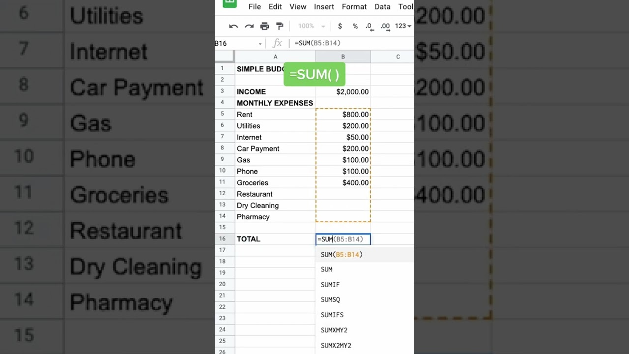 How to budget in excel for beginners
