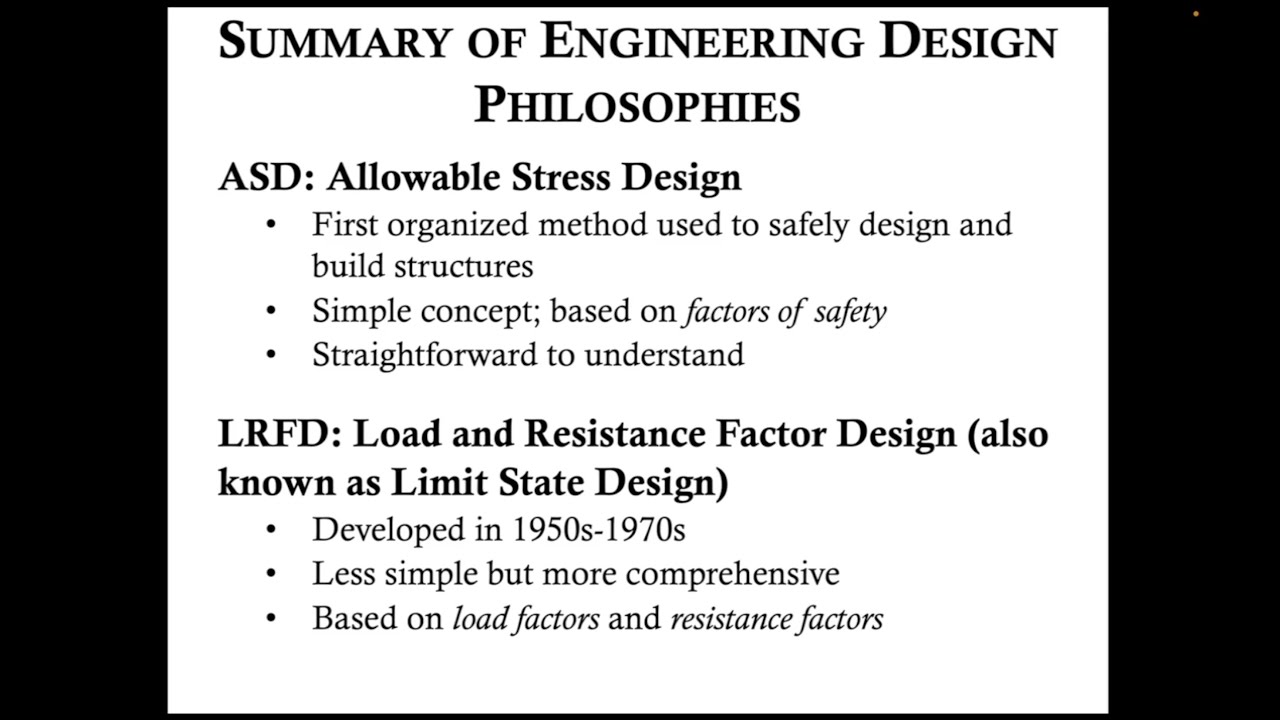 Engineering Design Methods (ASD vs. LRFD)