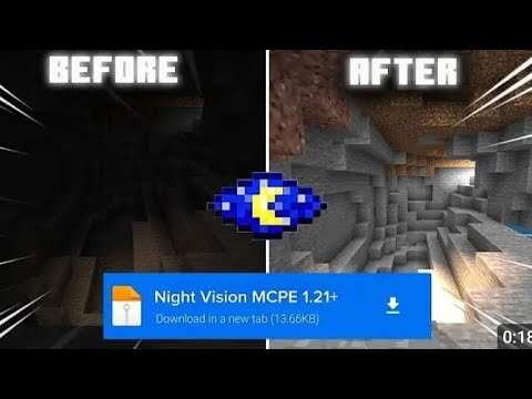 Minecraft pocket edition 1.21.90 night vision mod