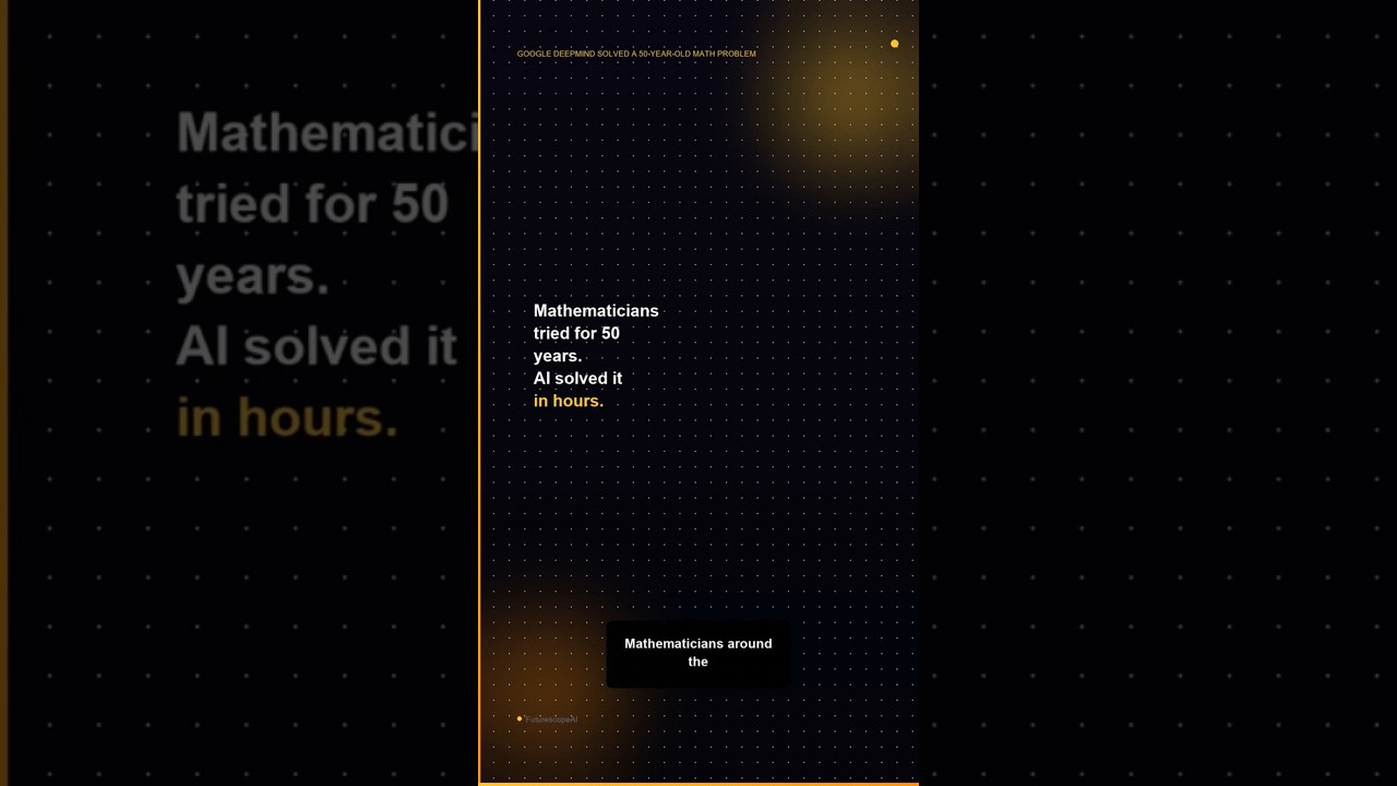 50 years vs hours… AI solved it 🤯