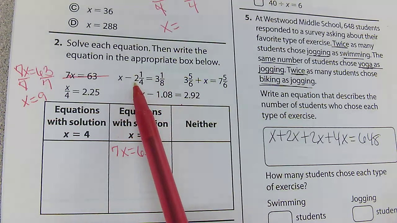 Unit 2 Test Math Problem Walkthrough