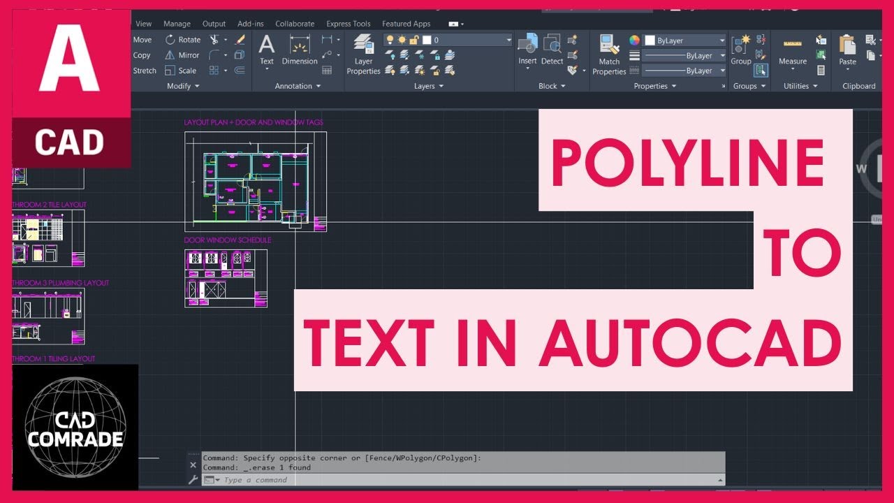PDF text poly-line to text in Autocad