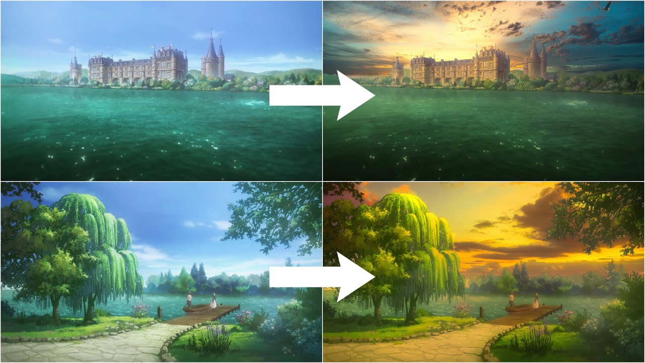 I made 4K Wallpapers with the scenes from Violet Evergarden