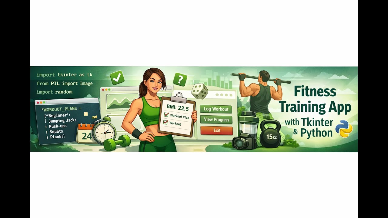 I Create Fitness Training App | Python mini Project using Tkinter  #python #pygame 
