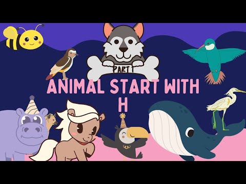 Animals Name | Learn Animals Name and Sound Start With Letter H (Part 1)