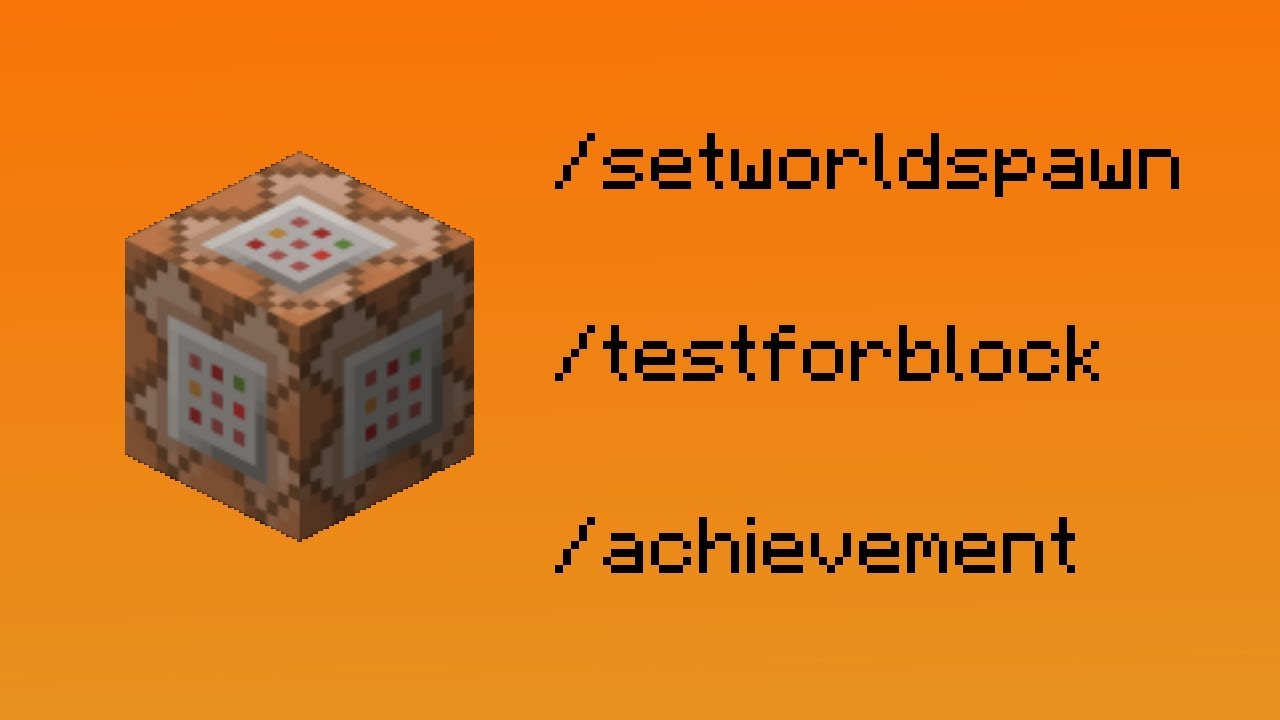 tuto command block 1.7 [setworldspawn, testforblock, achivement give]