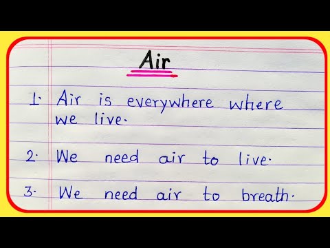 10 Lines On Air In English || Air Par 10 Line Nibandh || Essay On Air In English