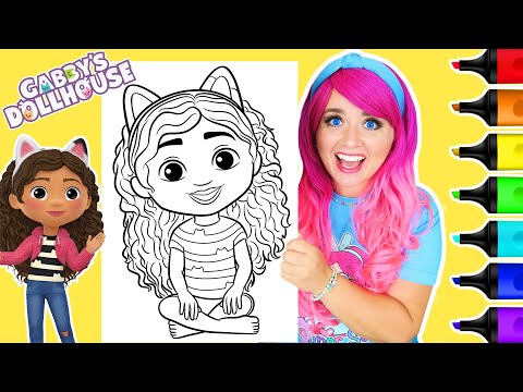 Coloring Gabby's Dollhouse Coloring Page | Caliart Markers