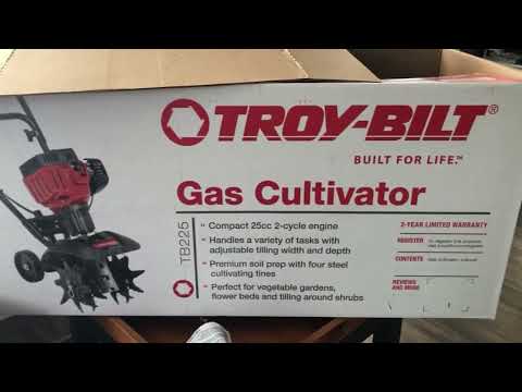 Unboxing Troy Bilt TB225 Garden Cultivator