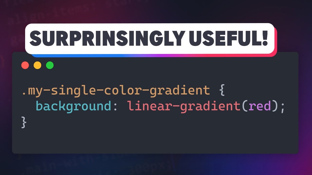 Why I use single-color gradients in my CSS