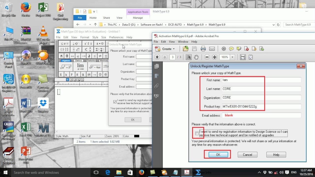 How to install MathType 6 9