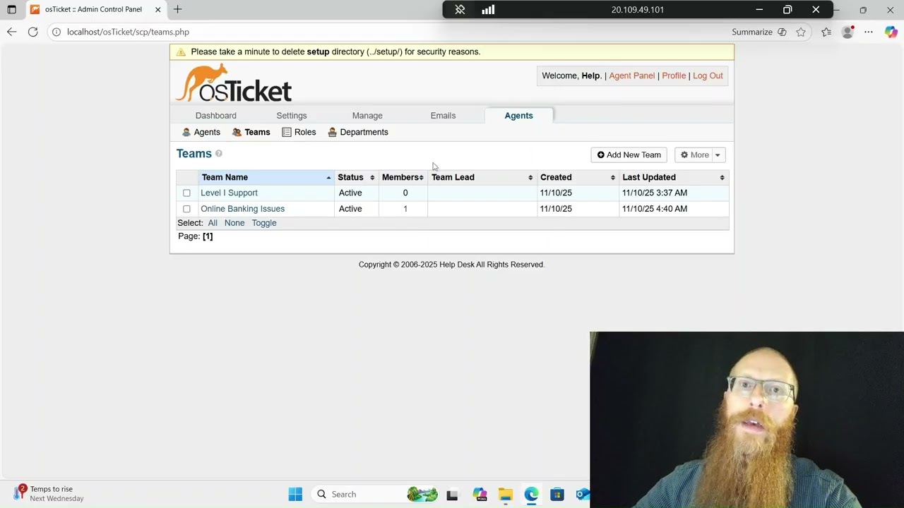 osTicket   Post Install Configuration