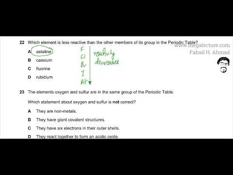 22 - 0620_s17_qp_22 : Periodic Table, Reactivity