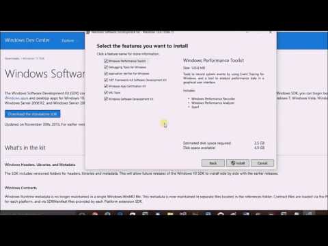 How to install Windbg from Windows software development kit (SDK)