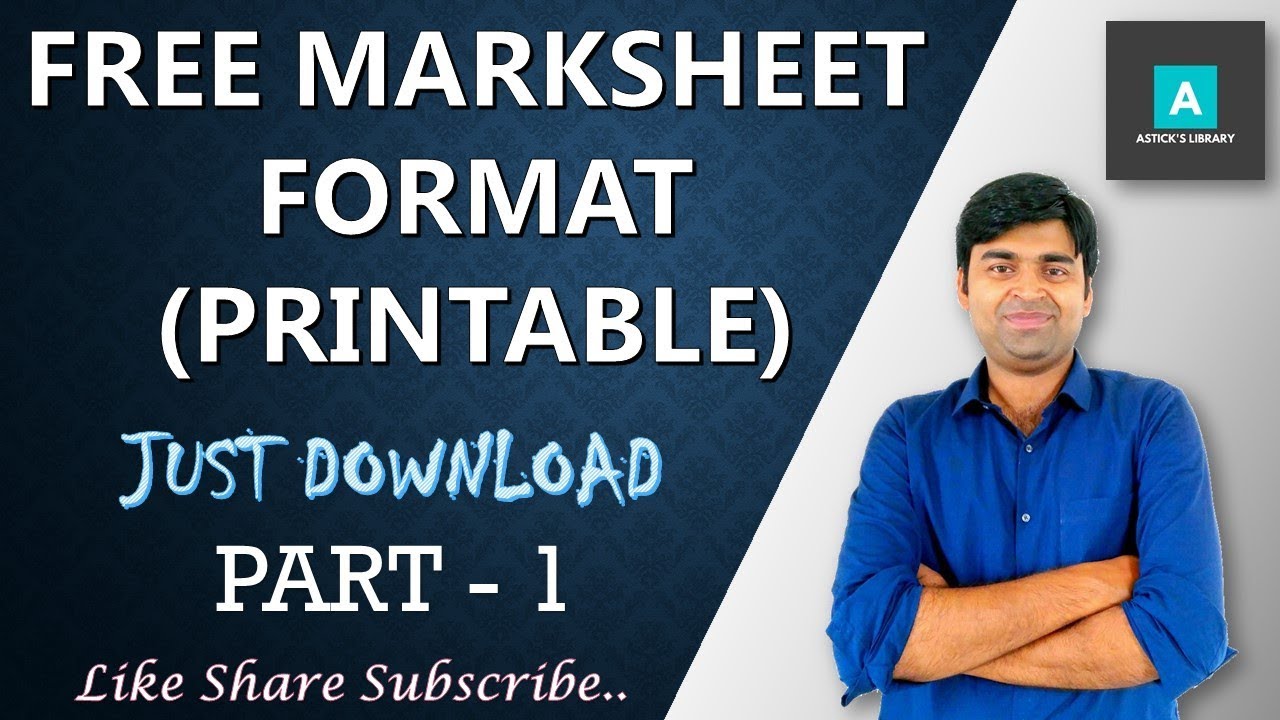 Free School Marksheet format (Printable) with Word & Excel full auto calculated | Part 1 | in Bangla
