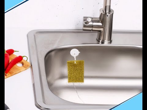 SPONGENATOR Kitchen Multi-Surface - Non-Metal Sponges- with sponge holder with lock system.