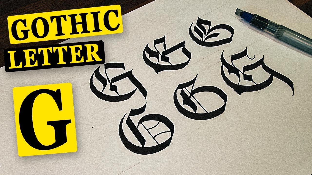 How To: Write Gothic Letter G (Step By Step)