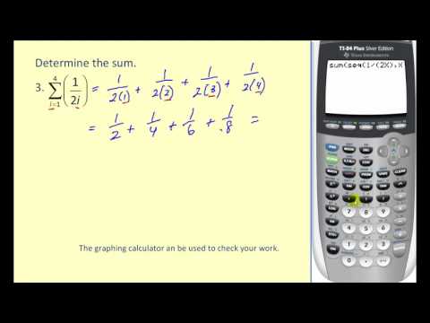 Introduction to Sigma Notation