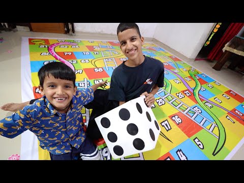Playing Snakes & Ladder Game π With Brothers