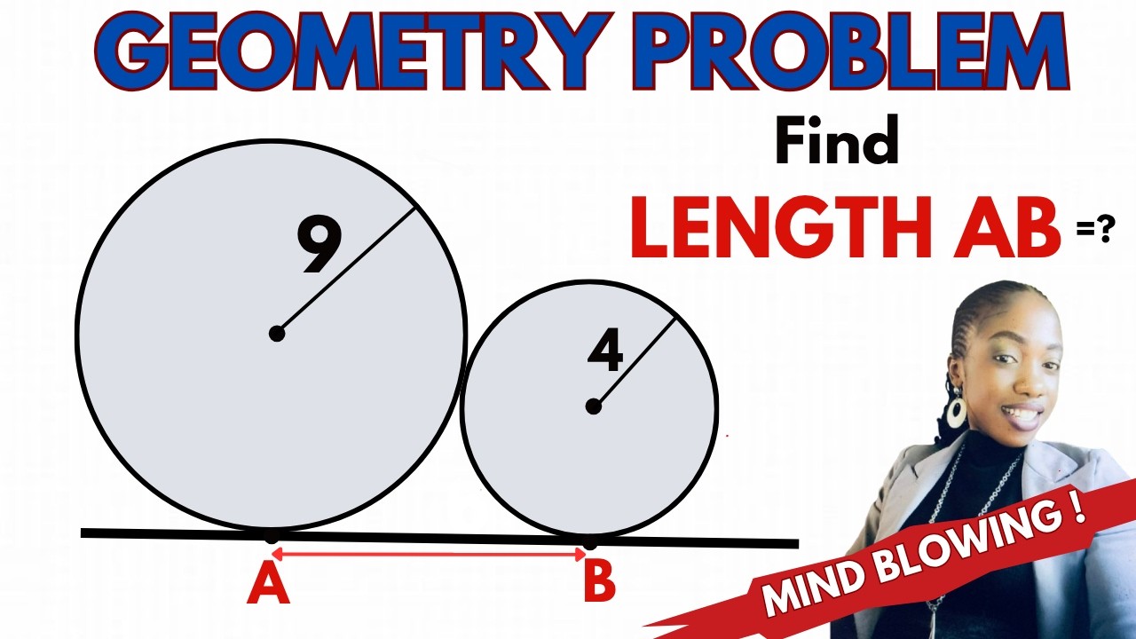 How To Solve A Hard Geometry Problem That Stumps Many | Find Length AB? #geometrypuzzle #geometry