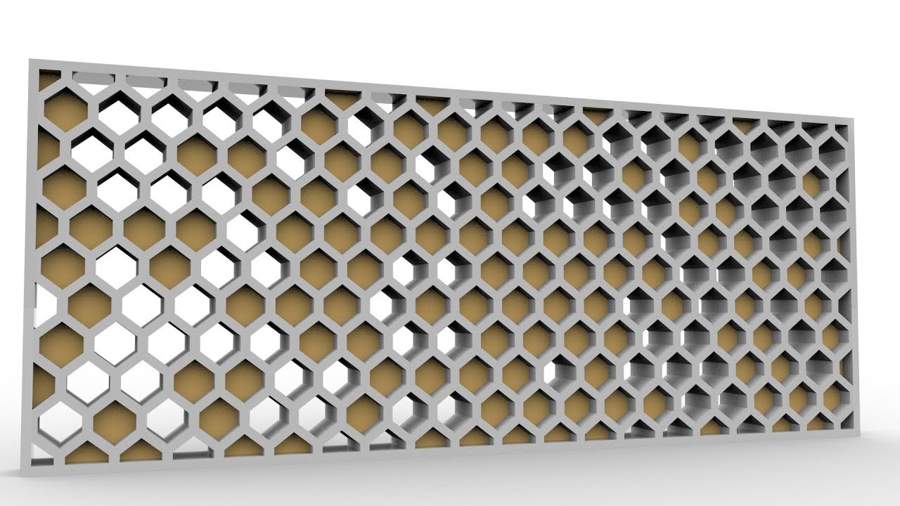 Grasshopper Tutorial || Hexagonal Punched Screen ||Architecture
