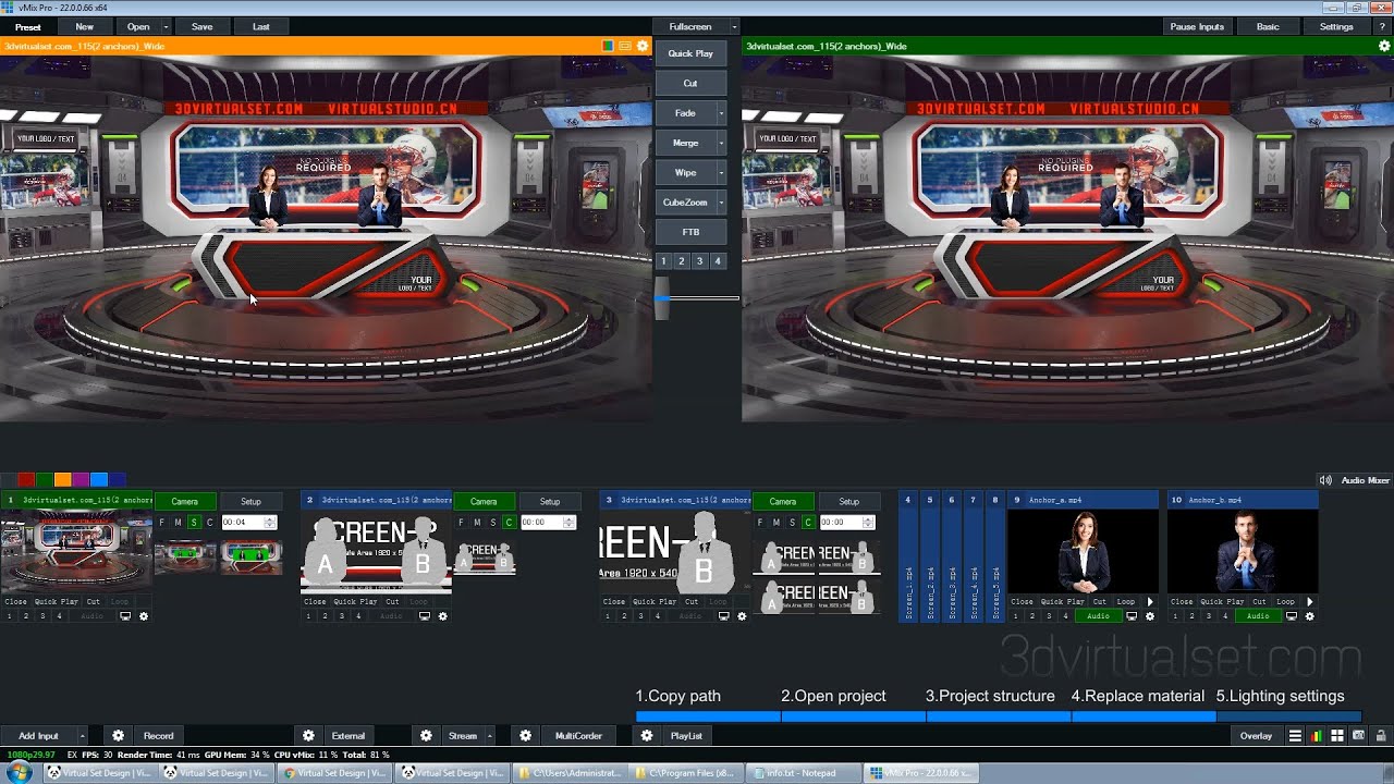 Video Tutorial -  Virtual Studio 115 For vMix