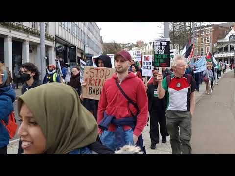 Pro-Palestinian Protest, Nottingham 6 April 2024 vid2 | Alan Lodge's Blog