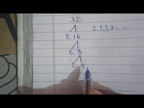 factor tree of 32 | prime factor tree |