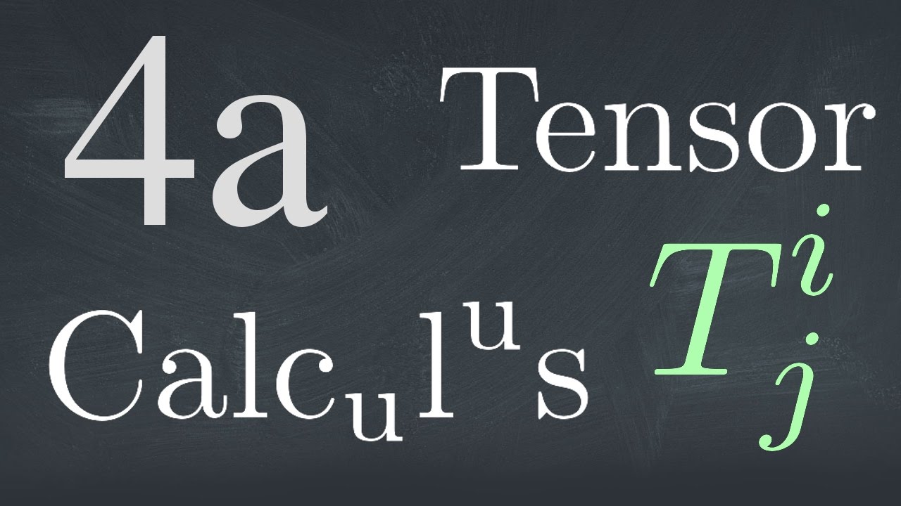 Tensor Calculus 4a: The Tensor Notation