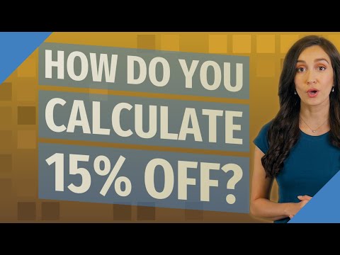 How do you calculate 15% off?