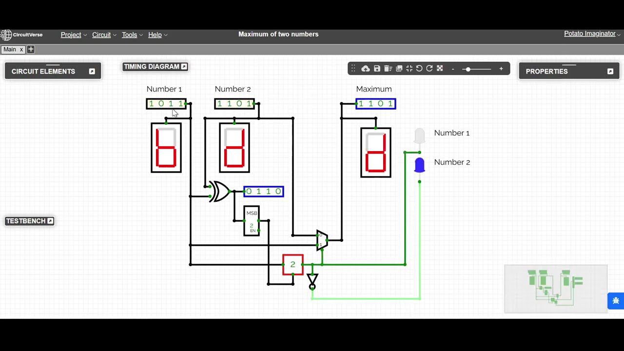 CircuitVerse #2 - Maximum of Two numbers