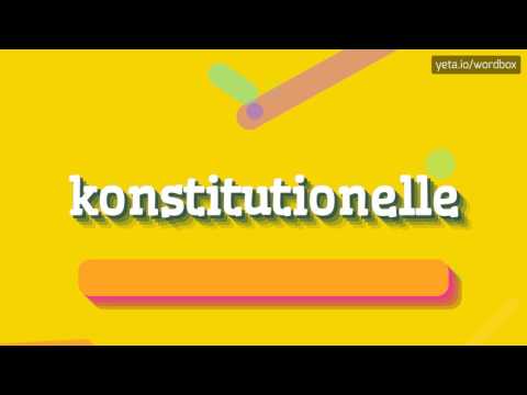 HOE ZEG JE KONSTITUTIONELLE? #konstitutionelle (HOW TO SAY KONSTITUTIONELLE? #konsti