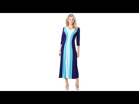 Antthony "Almira" Stripe Front Empire Knit Dress
