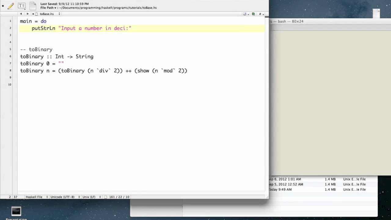 Haskell tutorial 5 - partial function application