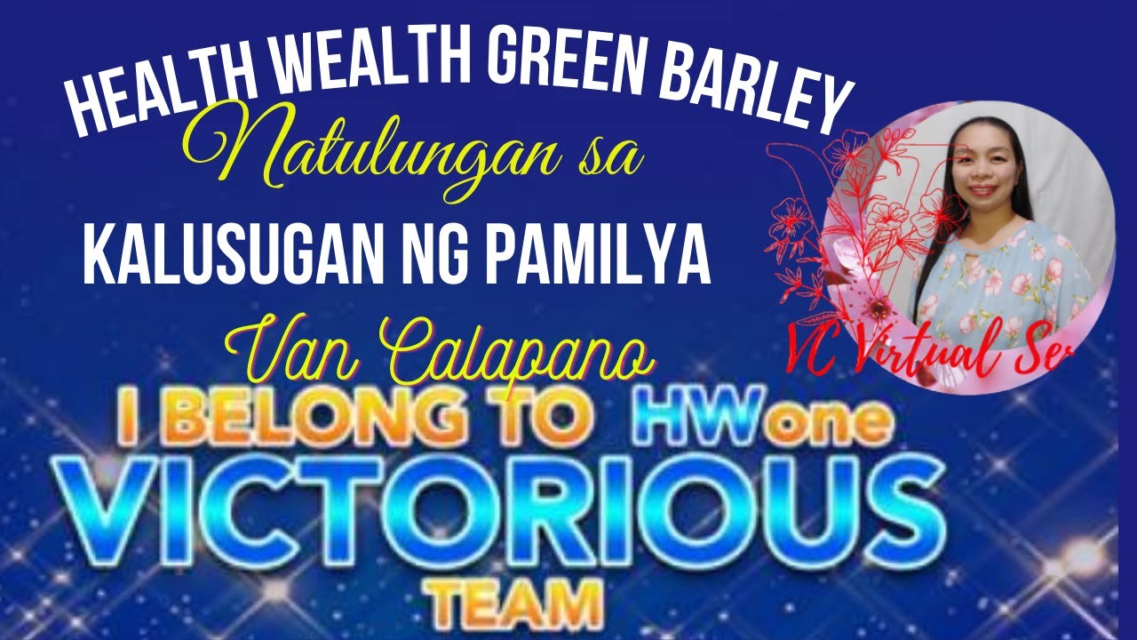 HEALTHWEALTH GREEN BARLEY TESTIMONY BY VAN CALAPANO