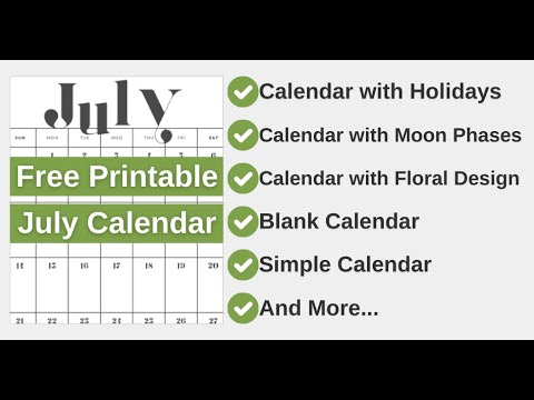 Printable july 2024 Calendars (Free Best Templates!)