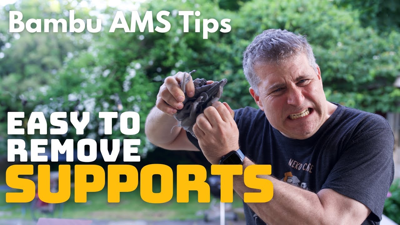 Dual filament supports  Bambu Labs AMS & AMS Lite - easy to set up. Easier to remove