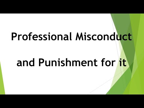 Punishment for professional misconduct