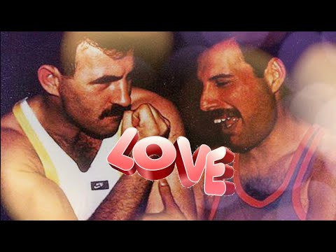 Jim Hutton and Freddie Mercury