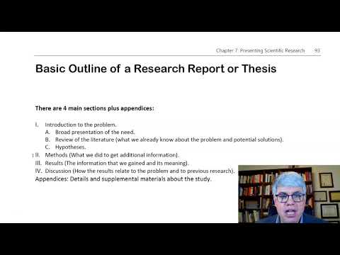 Presenting Psychological Research: The Basic Outline of an APA Formatted Research Report or Thesis