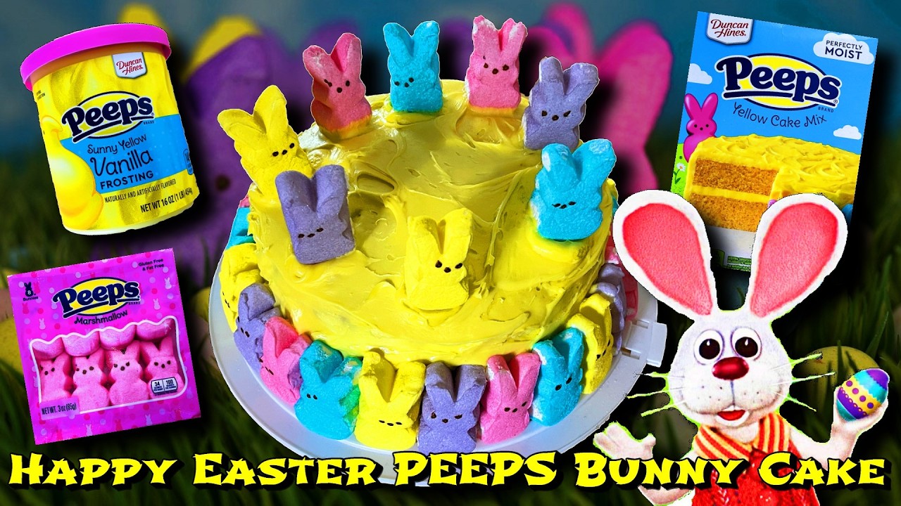 Let's Make a DUNCAN HINES PEEPS BUNNY Easter Cake!